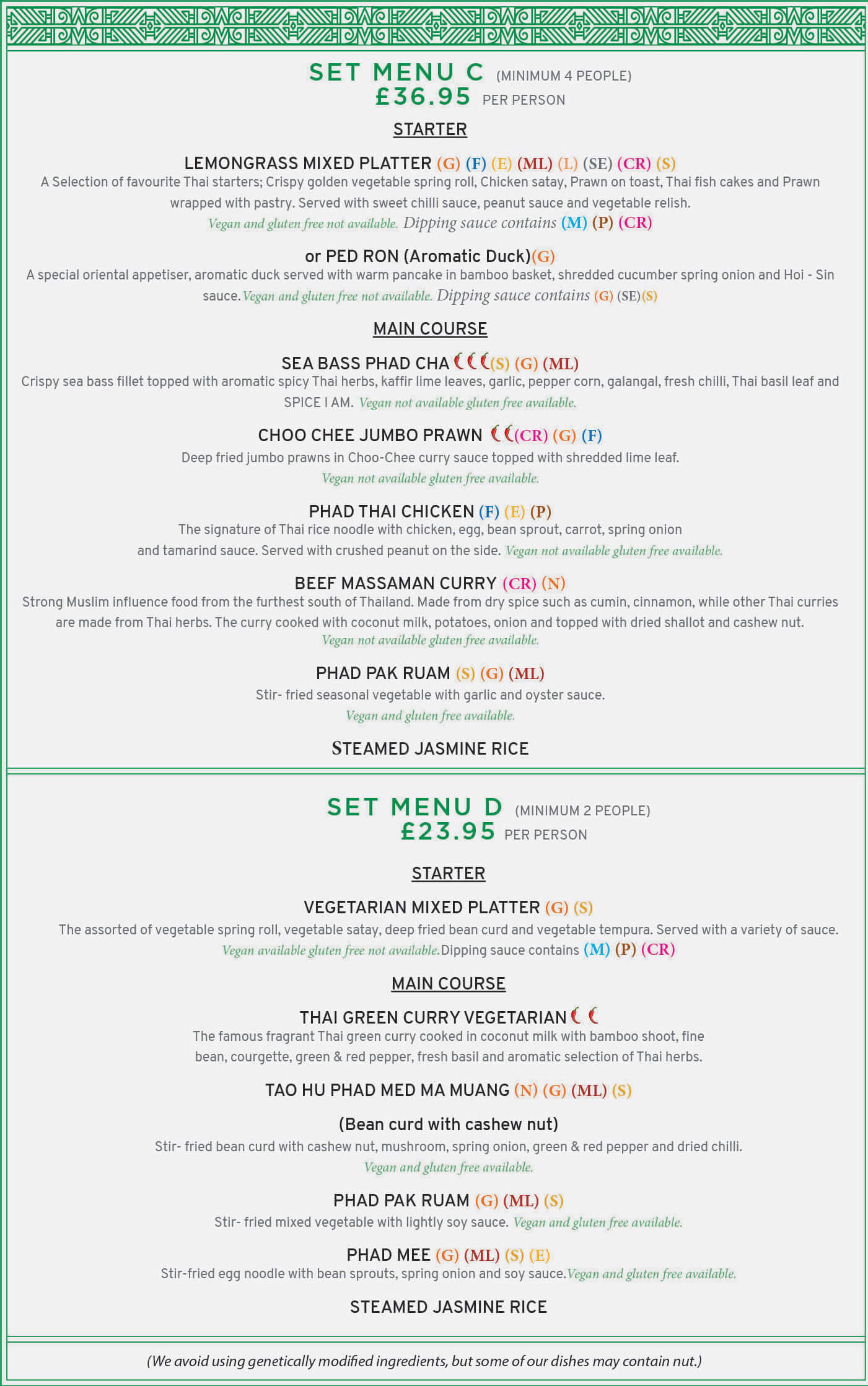 Menu Rustington – Lemongrass Thai Restaurant